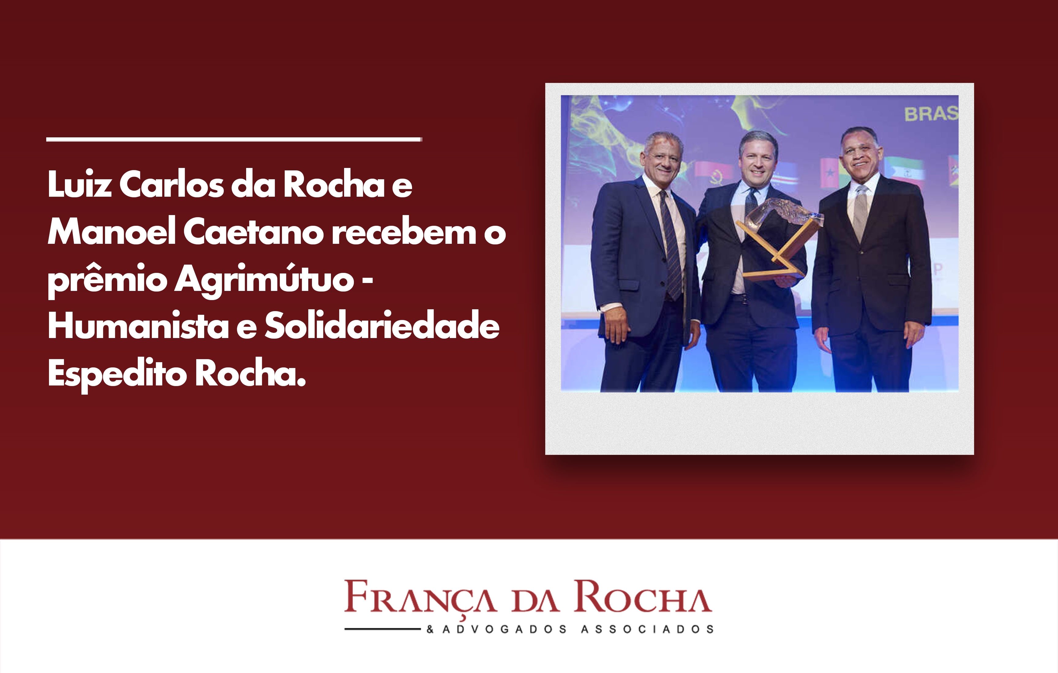 Luiz Carlos da Rocha e Manoel Caetano recebem o prêmio Agrimútuo ...